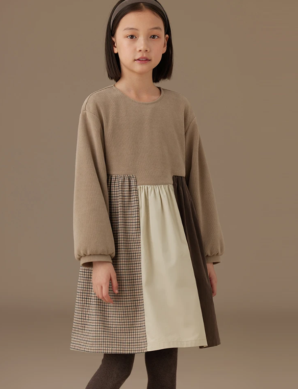 Mixed fabric dress - Ali Favorites